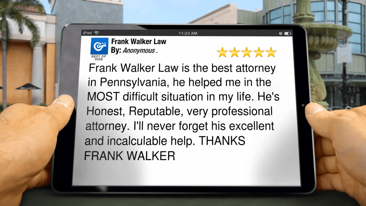Client Review Pittsburgh Dui Lawyer Frank Walker Law Pittsburgh